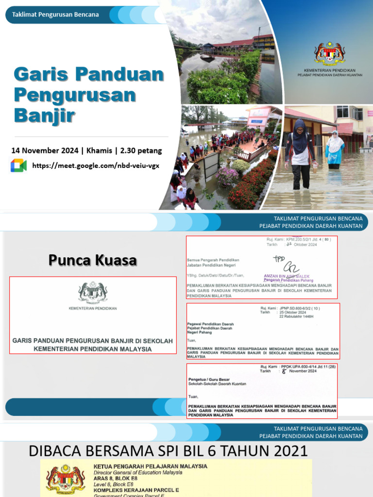 Taklimat Pengurusan Bencana PPD KTN 2024 | PDF