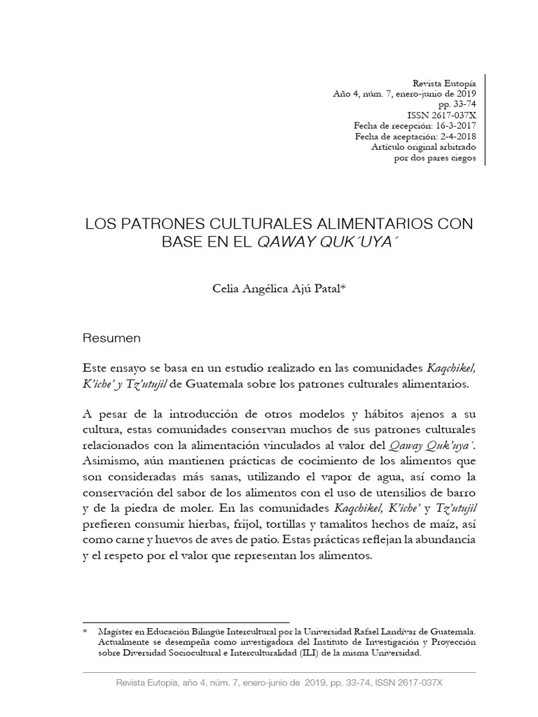 Los+patrones+culturales+alimentarios+con+base+en+el+Qaway+Quk´uya ...