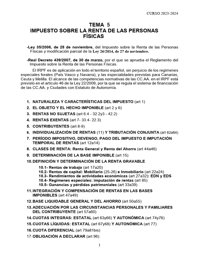 IRPF: Guía Completa 2023-2024 | PDF | Impuestos | Salario