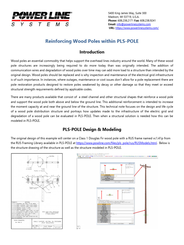 Reinforcing Wood Poles Within PLS-POLE | PDF | Wood | Structural Analysis