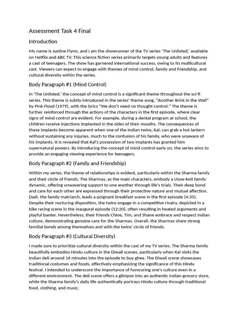 Assessment Task 4 Final Ashman | PDF