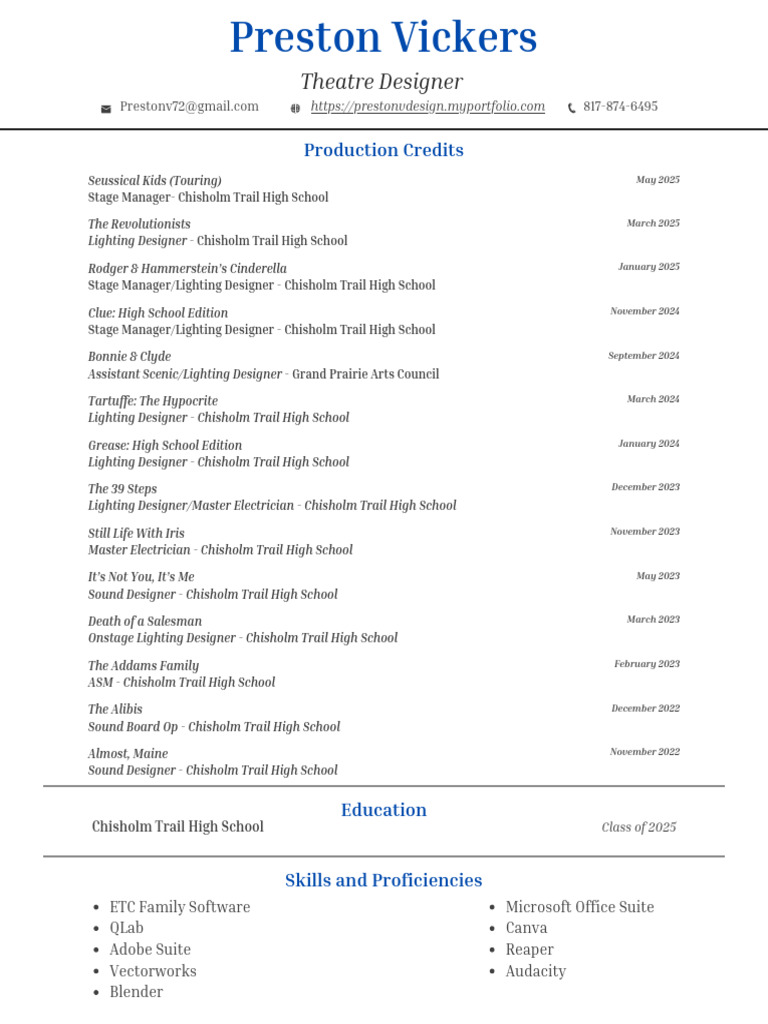 Preston V Resume Most Updated | PDF