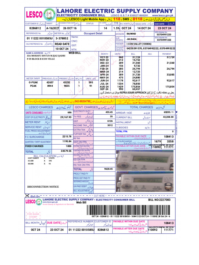 LESCO - Web Bill | PDF