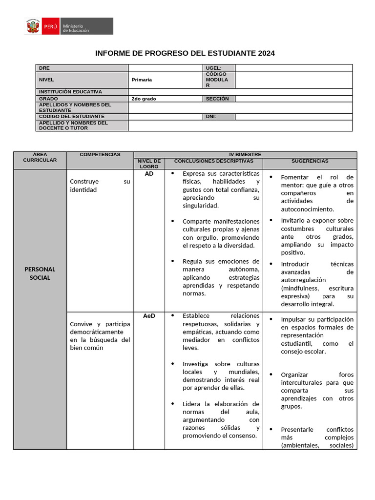 2do Grado - Logro Destacado | PDF | Entorno natural | Pensamiento crítico