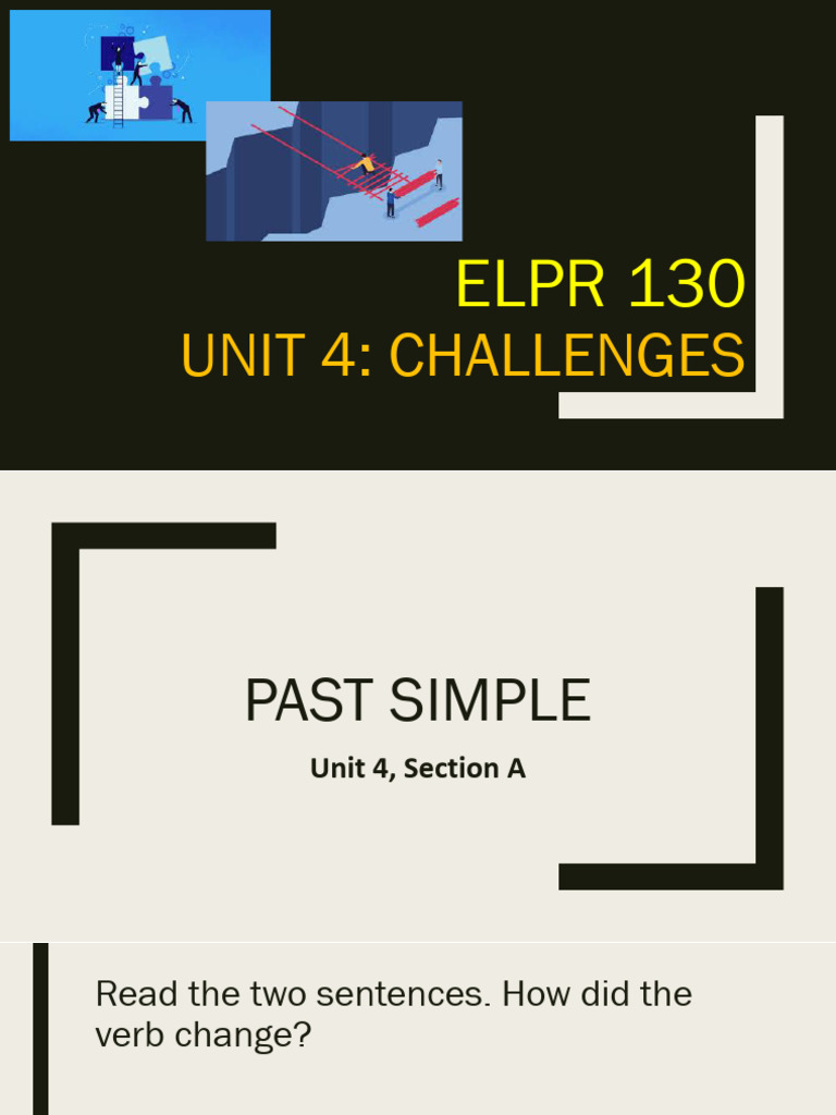 ELPR 130 - Unit 4 Grammar | PDF | Verb | Semantic Units