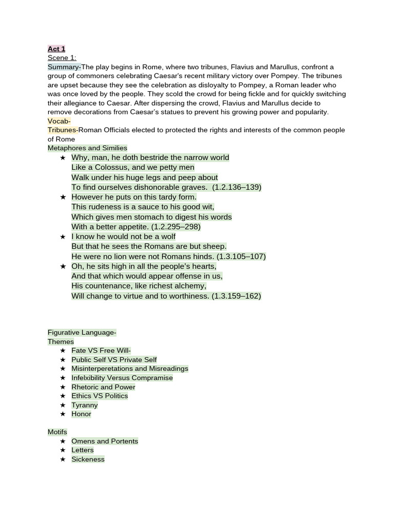 Shakespear Notes | PDF