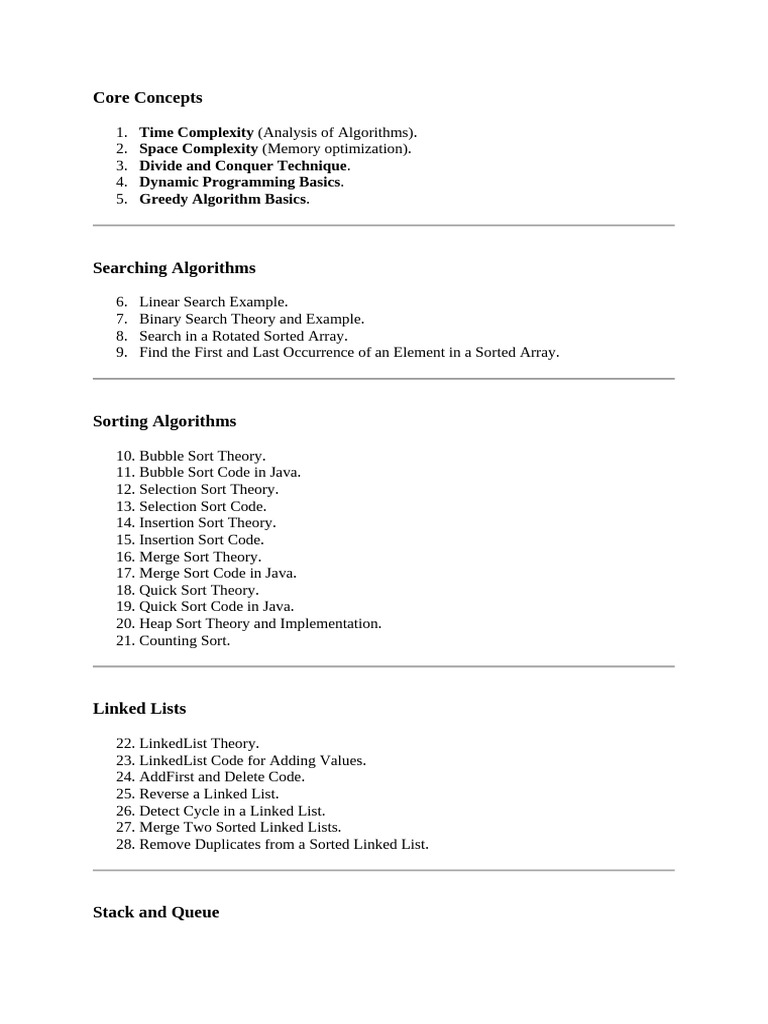 DSA Core Concepts | PDF DSA Core Concepts | PDF