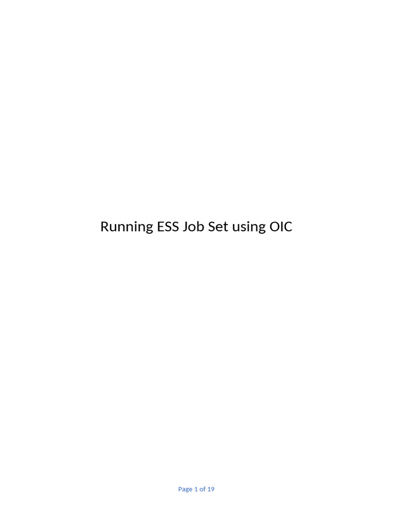Running ESS Job Set Using OIC | PDF | Parameter (Computer Programming) | Computer Science