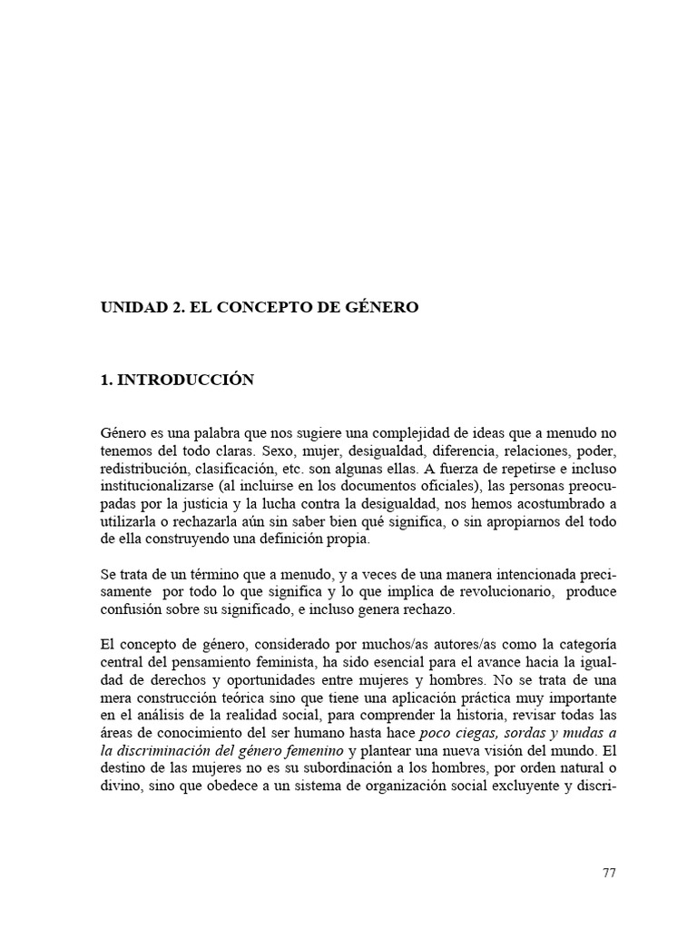 Comprendiendo el Concepto de Género | PDF | Género | Estudios de género