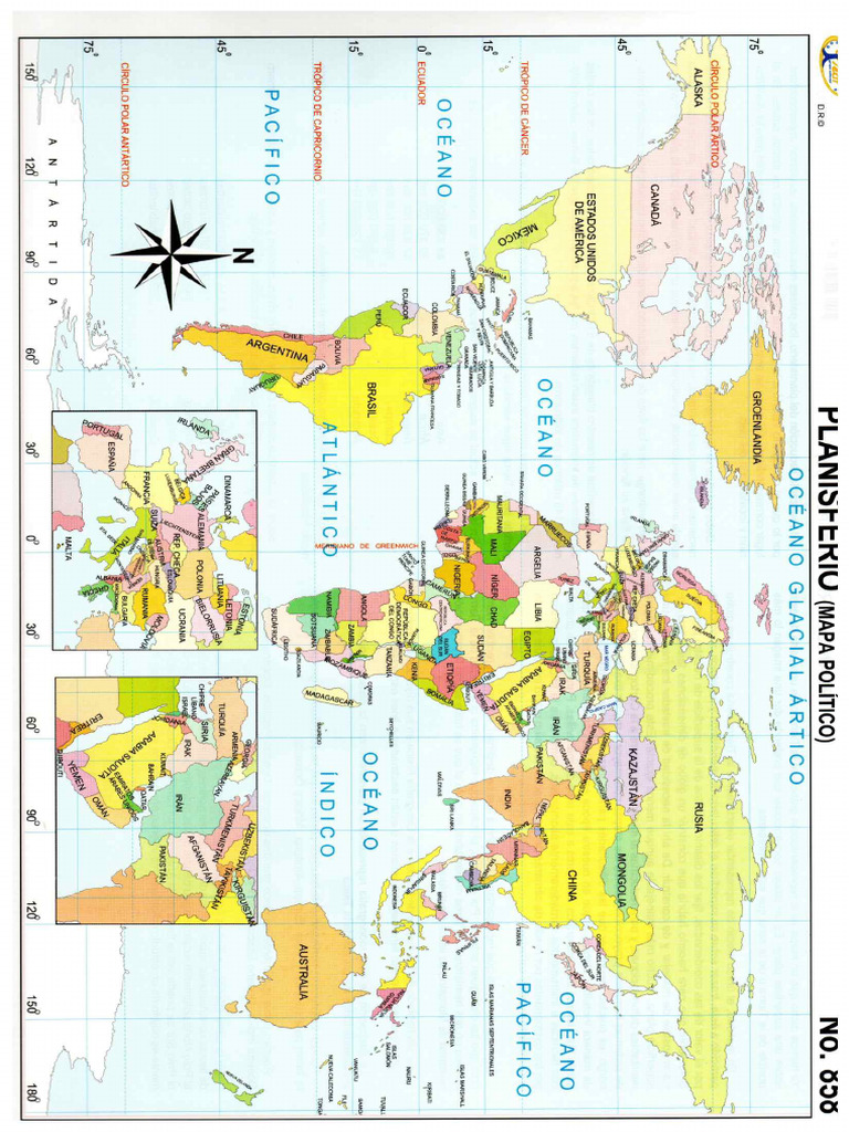 PLANISFERIO (Mapa Político) | PDF