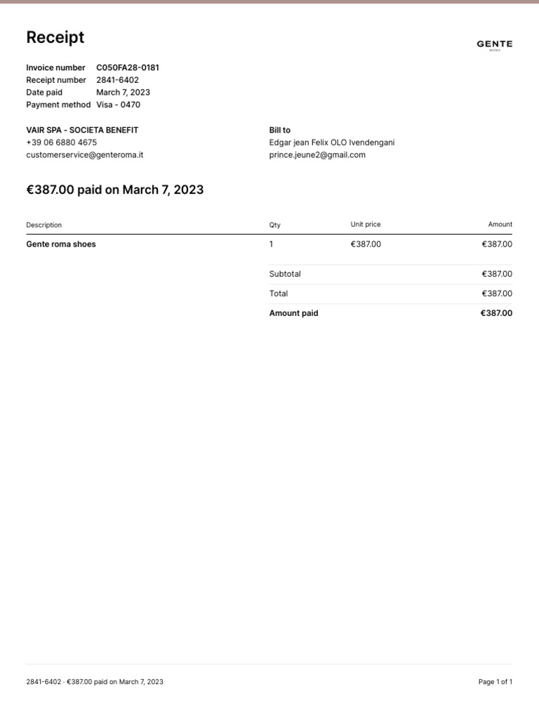 Receipt 2841 6402 | PDF