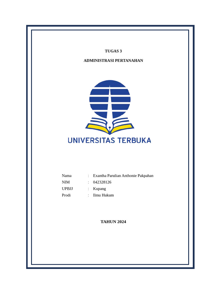 TUGAS 3 Administrasi Pertanahan | PDF