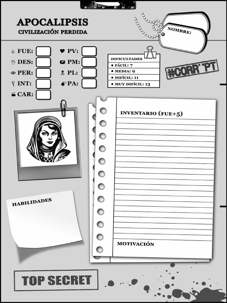 Ficha de personaje 4 | PDF