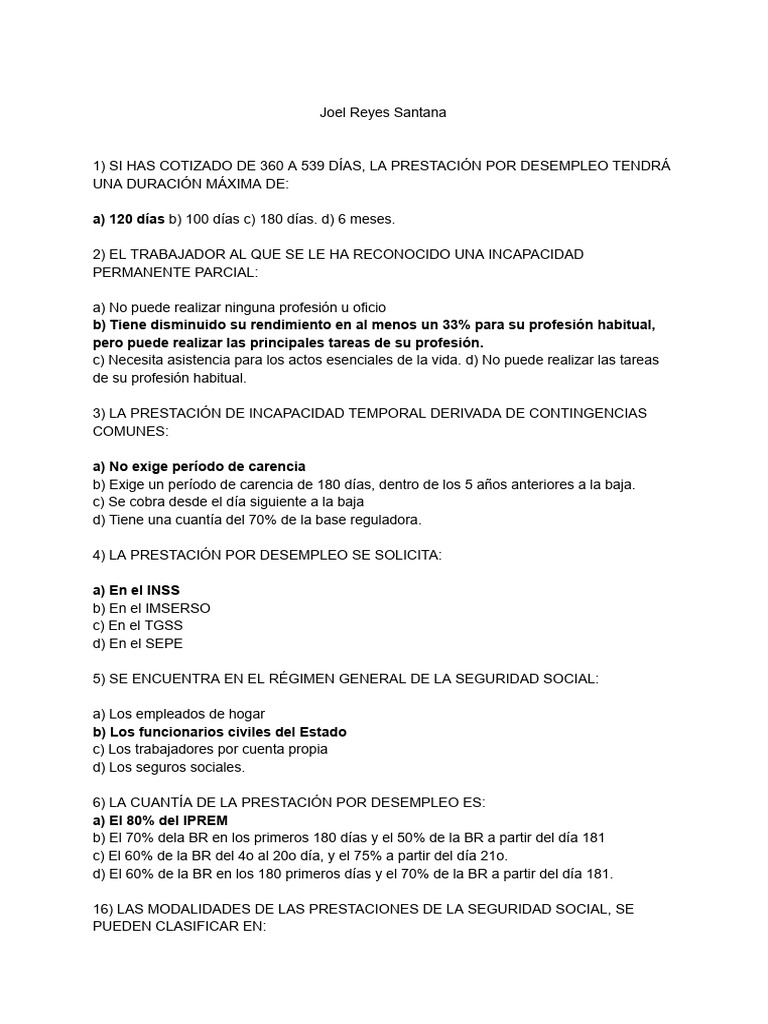 Fol Tipo Test 12 Joel | PDF