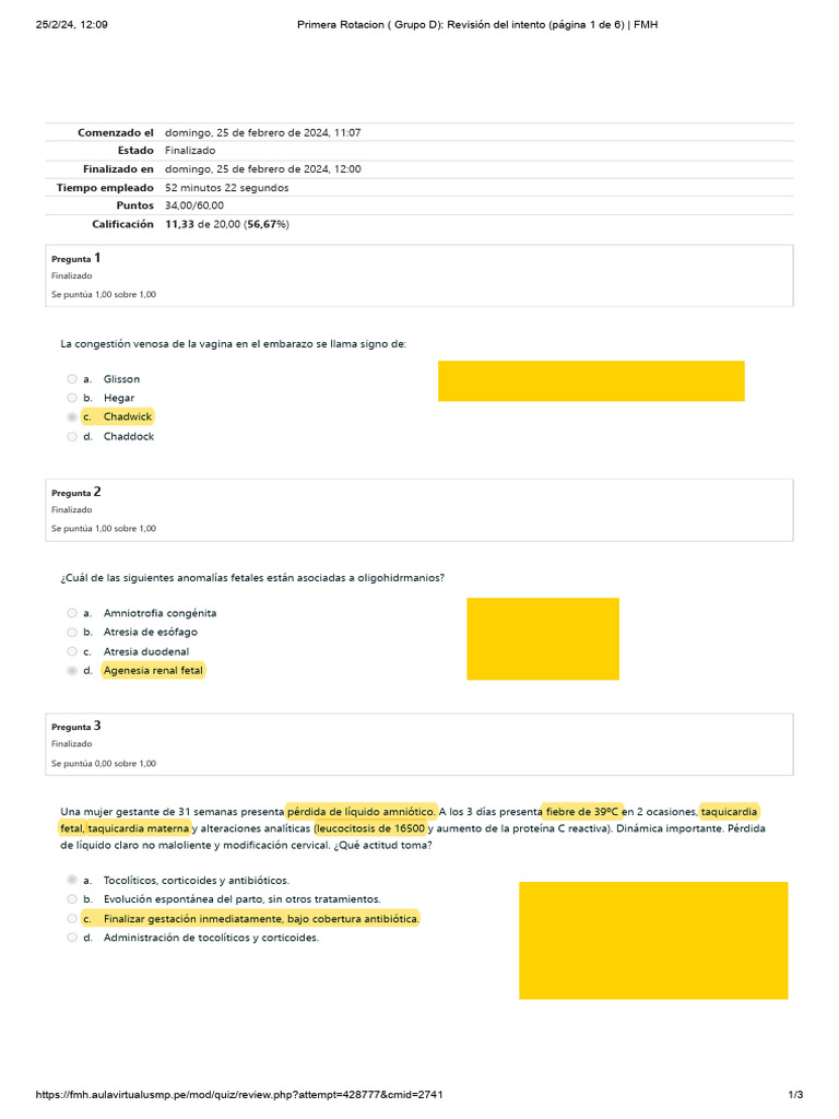 SIMULACRO 2 - GINECO-OBSTETRICIA-INTERNADO MEDICO - 2024 | PDF | Parto | El embarazo