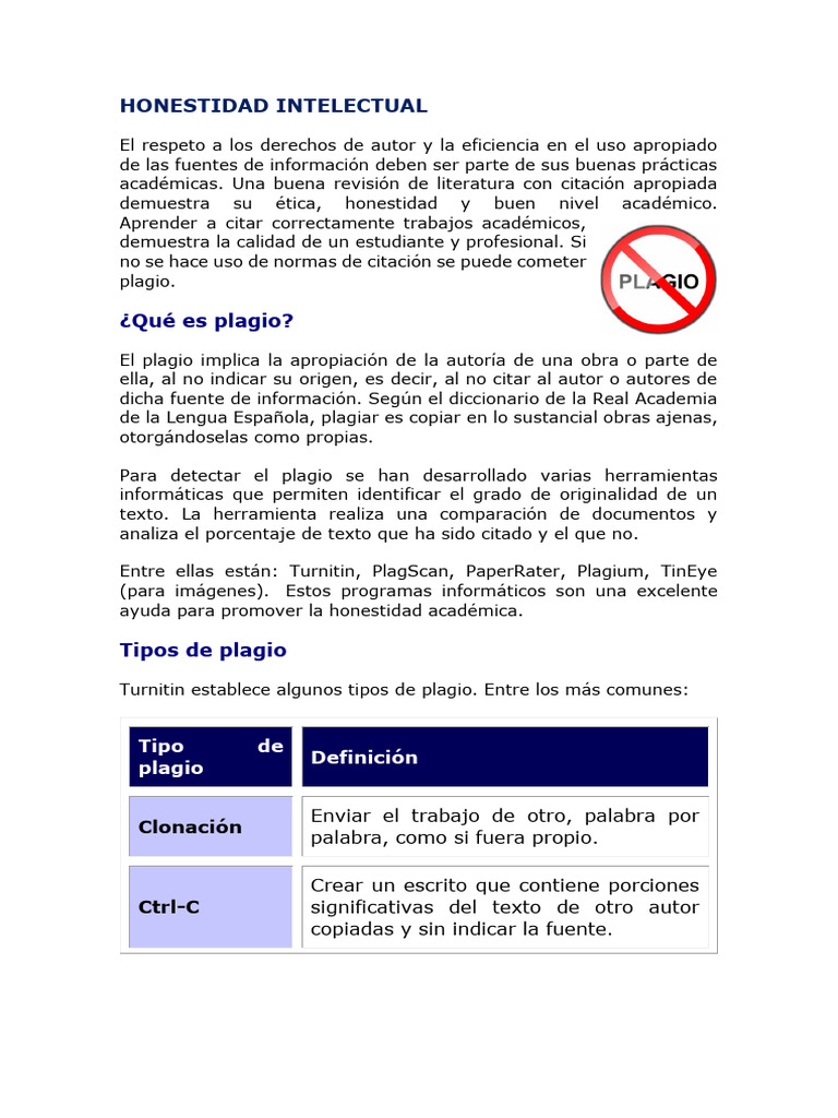 Honestidad Intelectual | PDF | Plagio | Autor