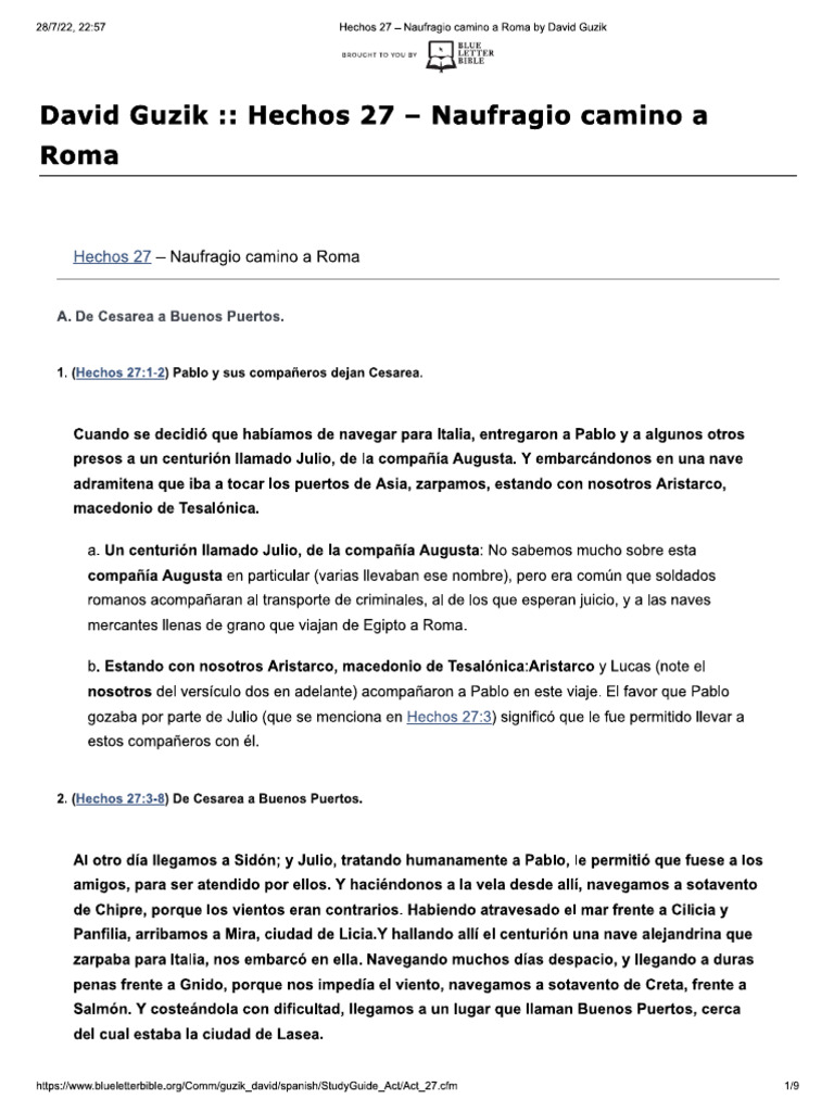 Hechos 27 | PDF