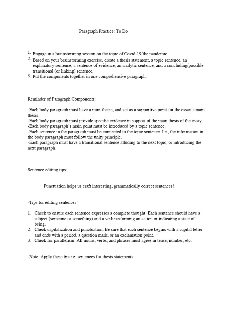 Paragraph Practice! | PDF