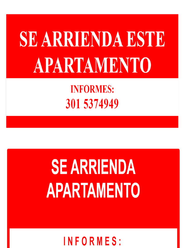 Diseño aviso de arriendo | PDF