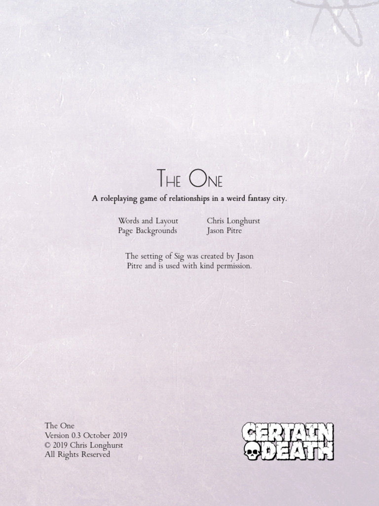 The One v0.3 | PDF | Polyamory | Intimate Relationships