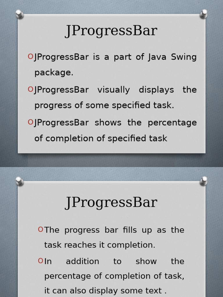 4 - Swing-Progress Bar | PDF | Constructor (Object Oriented Programming) | Programming
