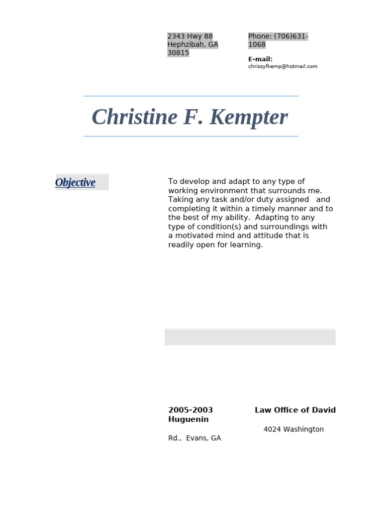 ck resume 2 | PDF | Refinancing | Loans