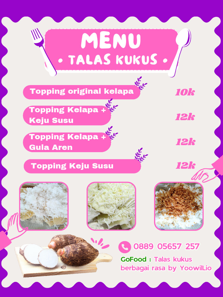 Menu Talas PDF | PDF
