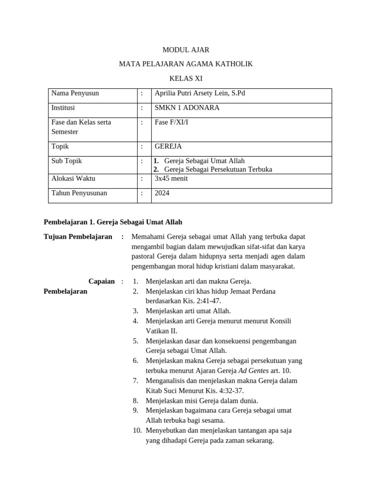 Modul Ajar Observasi | PDF