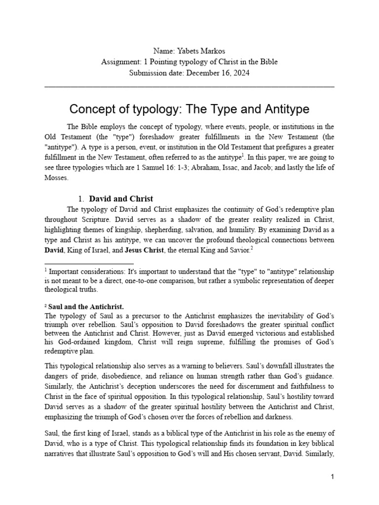 Concept of typology_ The Type and Antitype | PDF | Covenant Theology ...