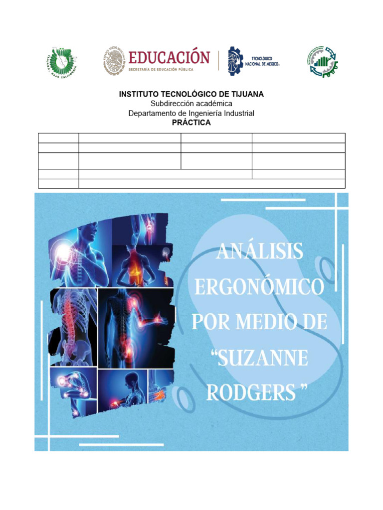Practica U4 Suzanne Rodgers Pdf Factores Humanos Y Ergonomía