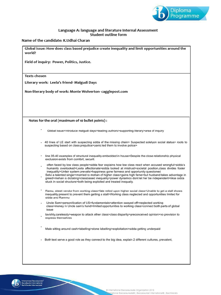 IO Outline Form | PDF