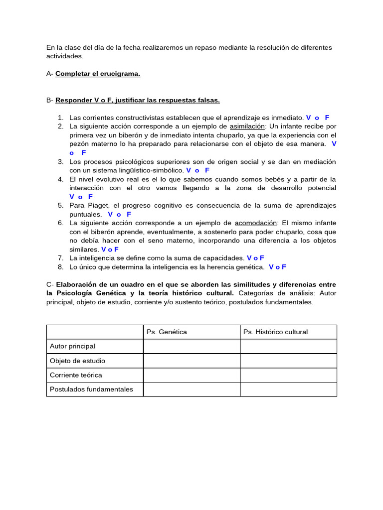 Actividades de Repaso e Integracion de Contenidos | PDF