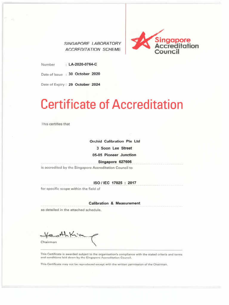 ISO - IEC - 17025 Certificate | PDF
