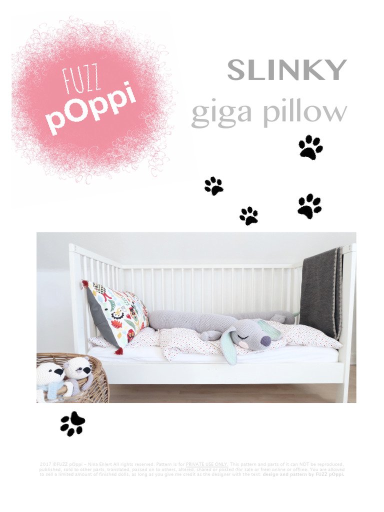 Crochet Slinky Giga Pillow Pattern | PDF | Crochet | Needlework
