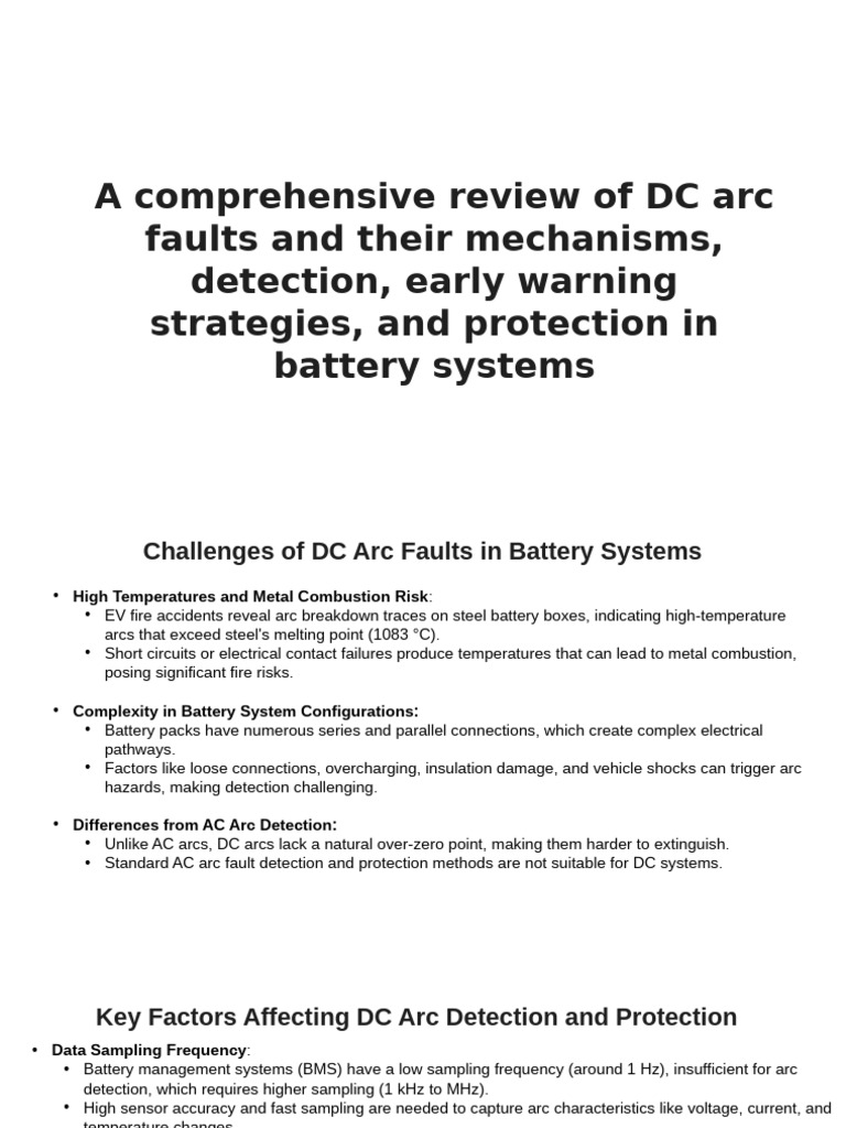 DC Arc Faults in Battery Systems Explained | PDF | Electric Arc ...