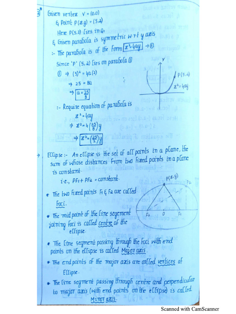 Ellipse Notes Pdf