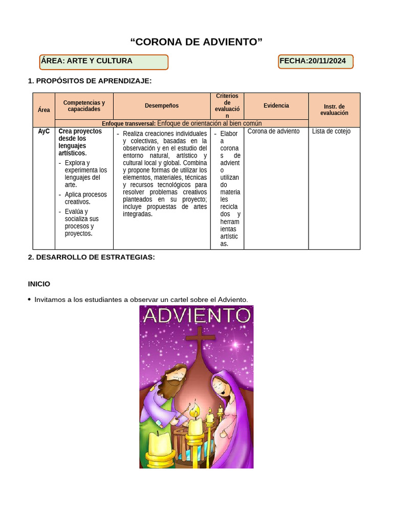 Cómo Elaborar una Corona de Adviento | PDF | Cognición