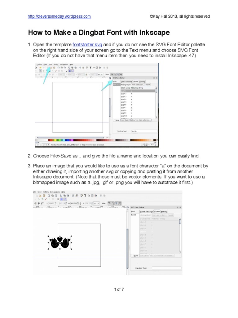 Crear Fuentes Con Inkscape | PDF | Typefaces | Text