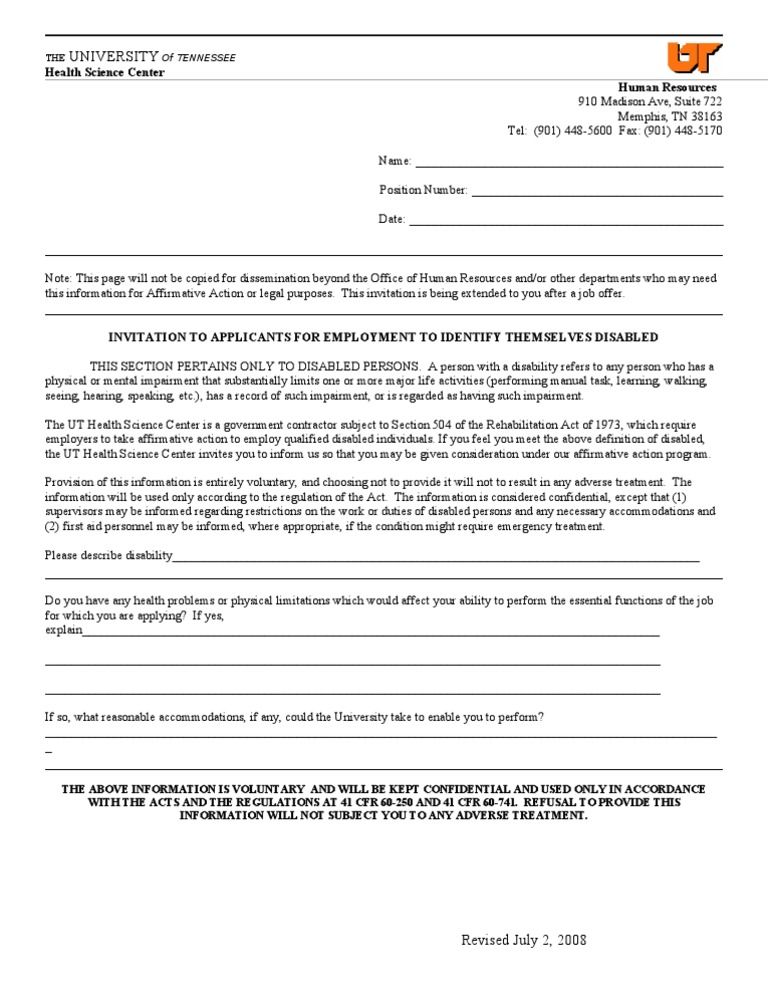 Disability Disclose | PDF