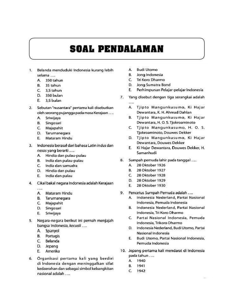 SOAL NKRI | PDF SOAL NKRI | PDF