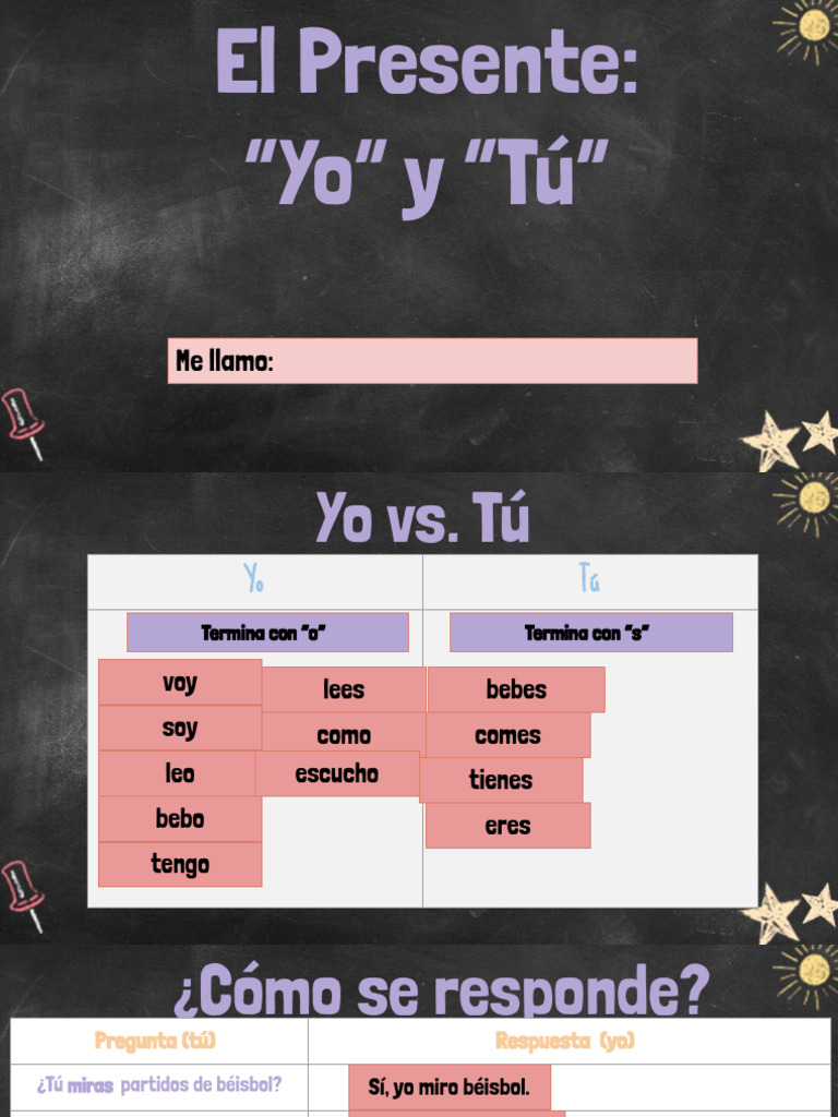 GRAYSON HANSON - Yo y Tu Regular Present Practice - 14223700 | PDF