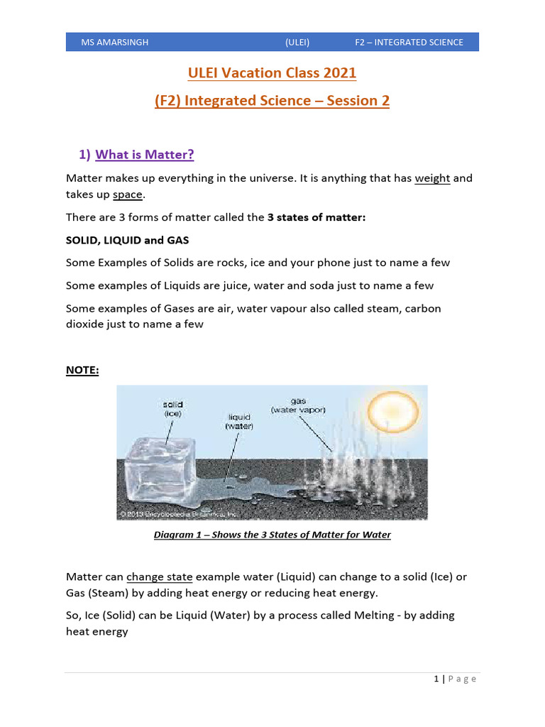 Session 2 Physical and Chemical Properties | PDF | Mixture | Chemical ...