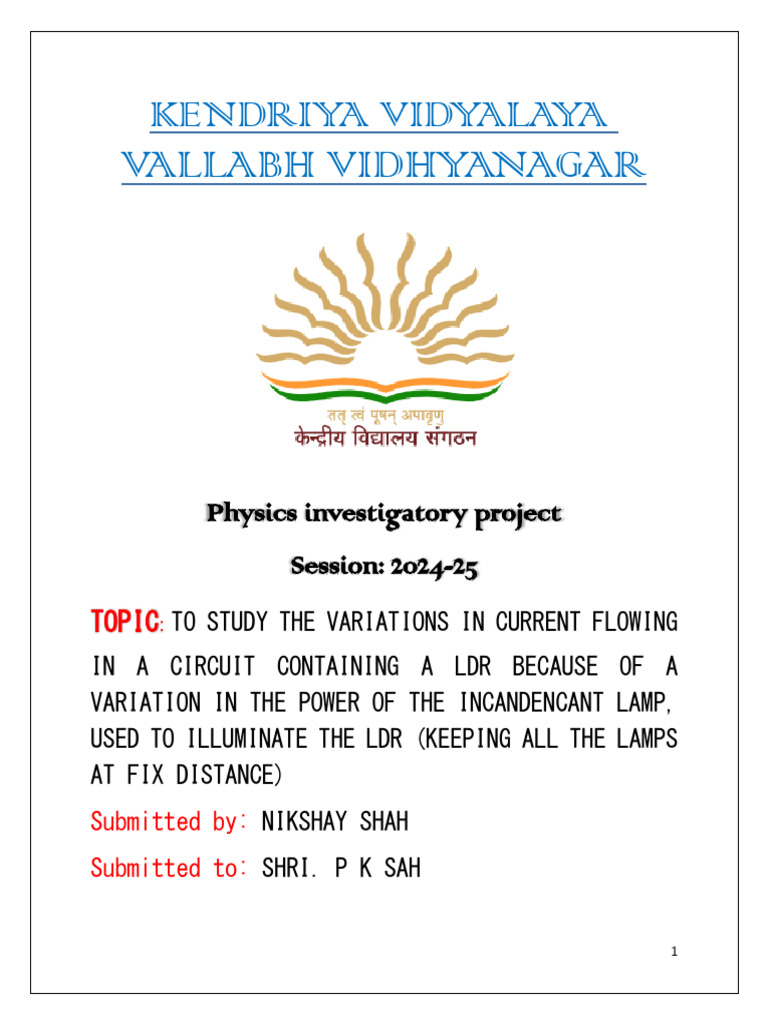 investigatery project phy | PDF