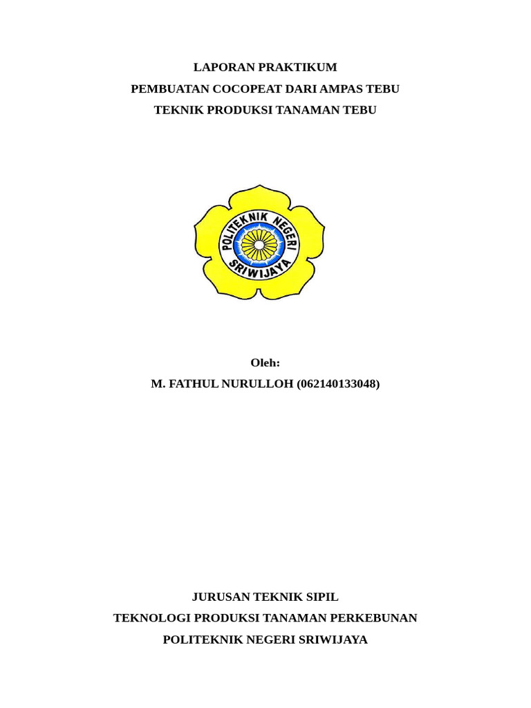 Laprak Cocopeat Ampas Tebu (M. Fathul) | PDF