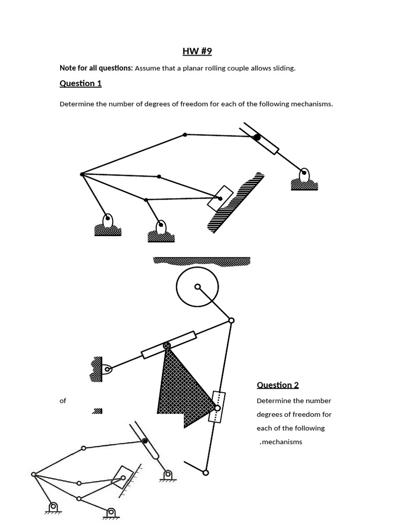 Homework Mechanisms | PDF | Gear | Kinematics