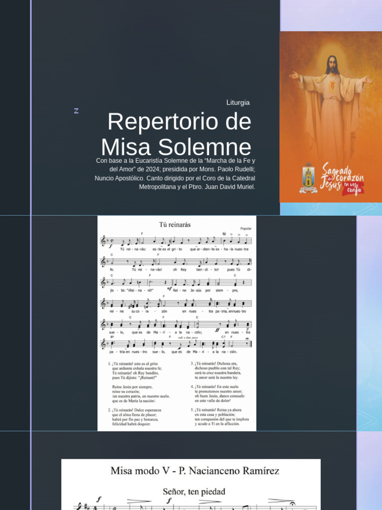 Repertorio Misa Solemne 2024 | PDF