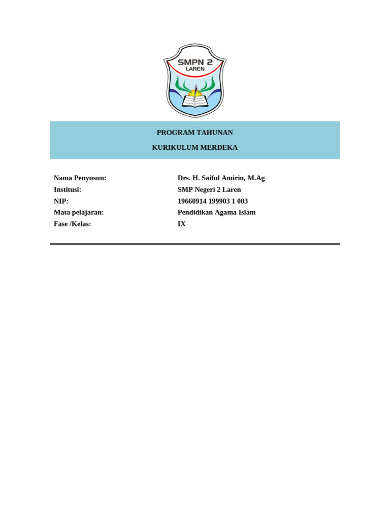 4. PROTA KURIKULUM MERDEKA | PDF