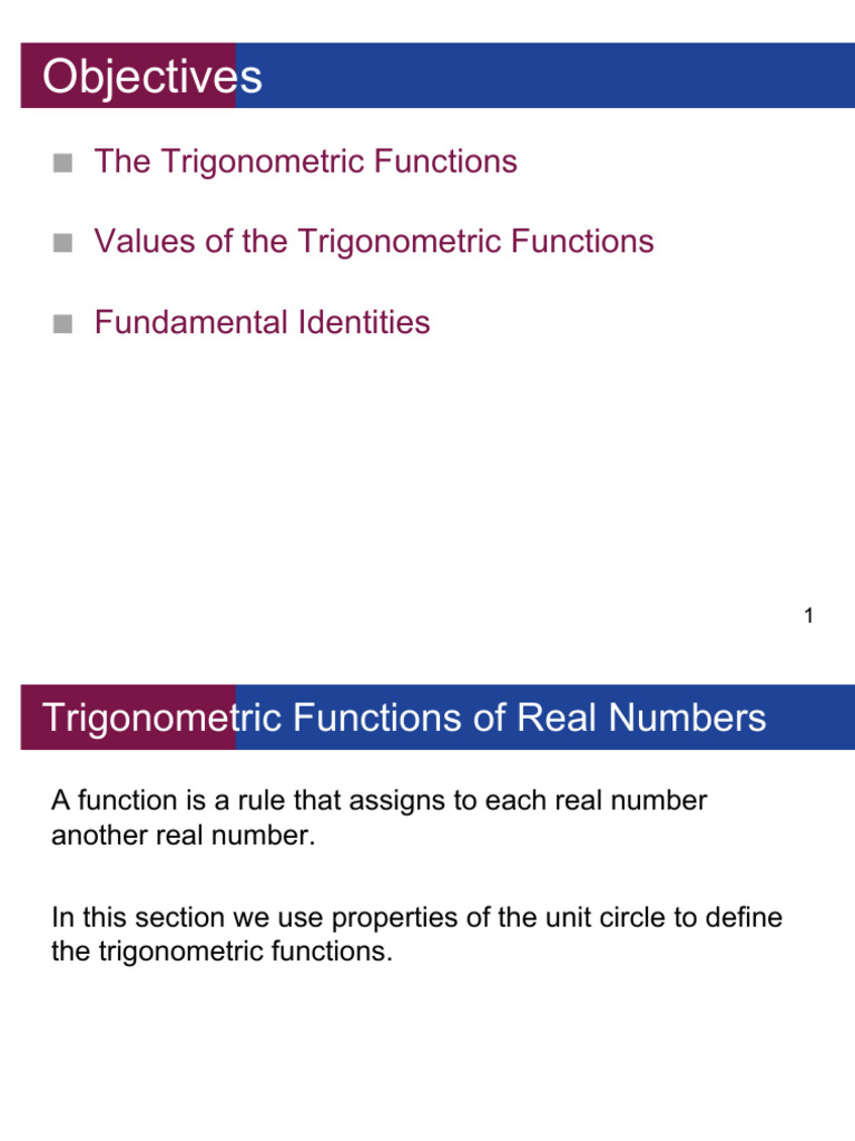 Iii Trig Functions Pdf Trigonometric Functions Trigonometry