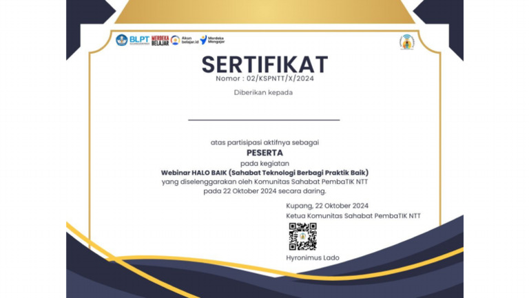 Sertifikat 22 Oktober 2024 | PDF