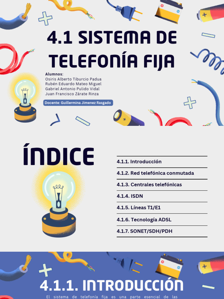 Sistema de Telefonía Fija | PDF | Central telefónica | Red Telefónica ...